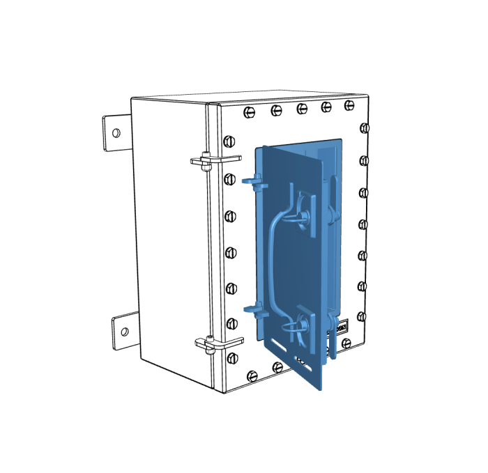 Shielded Access Door IP66 for NEMA 6P / IP68 Enclosures | SLAYSON